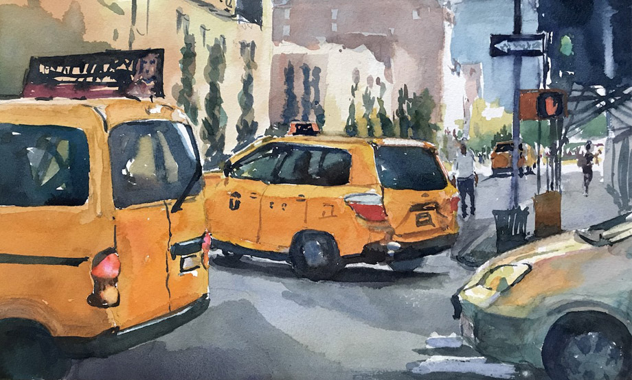 Street Scenes in Watercolor - The 92nd Street Y, New York